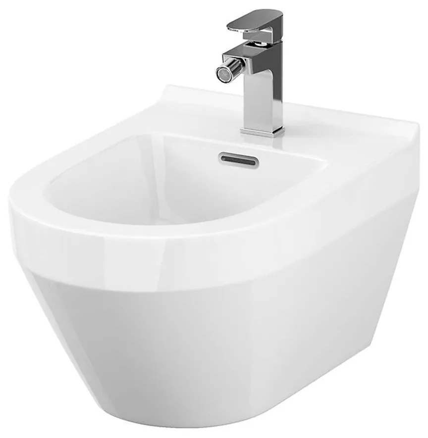 Cersanit Crea - Závěsný bidet, otvor pro baterii, bílá K114-009