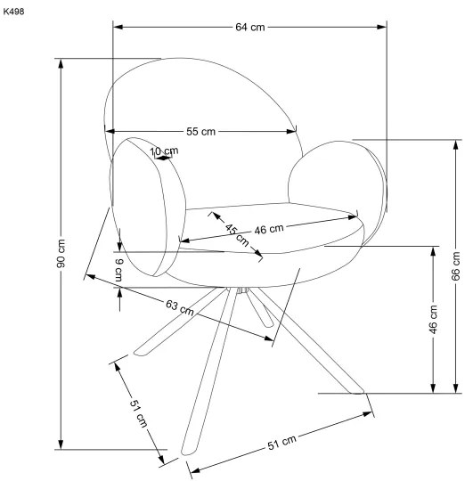 Jídelní židle KIVA 1 ks hnědá
