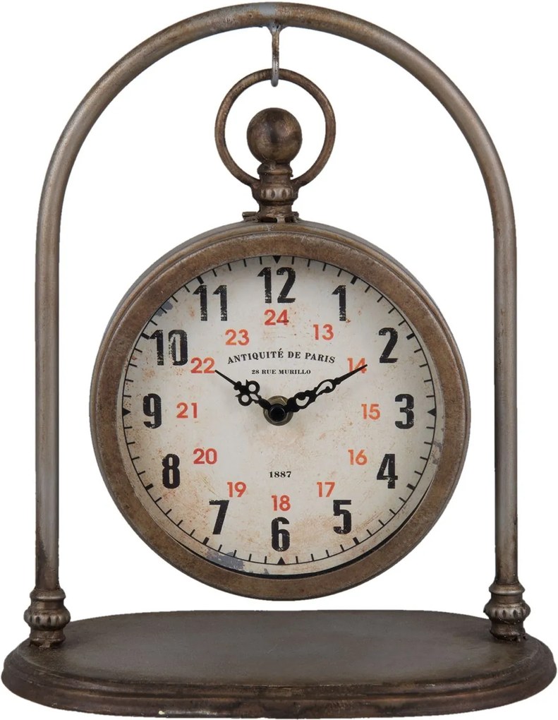 Kovové stolní retro hodiny Antiquité de Paris - 24*15*29 cm Clayre & Eef