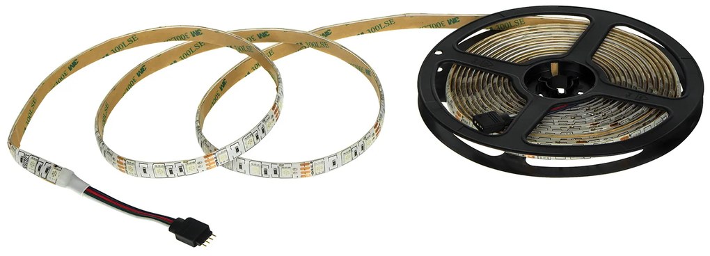 BERGE LED pásek - SMD 5050 - RGB - 5m - 60LED/m - 14,4W/h - IP65 - s konektorem