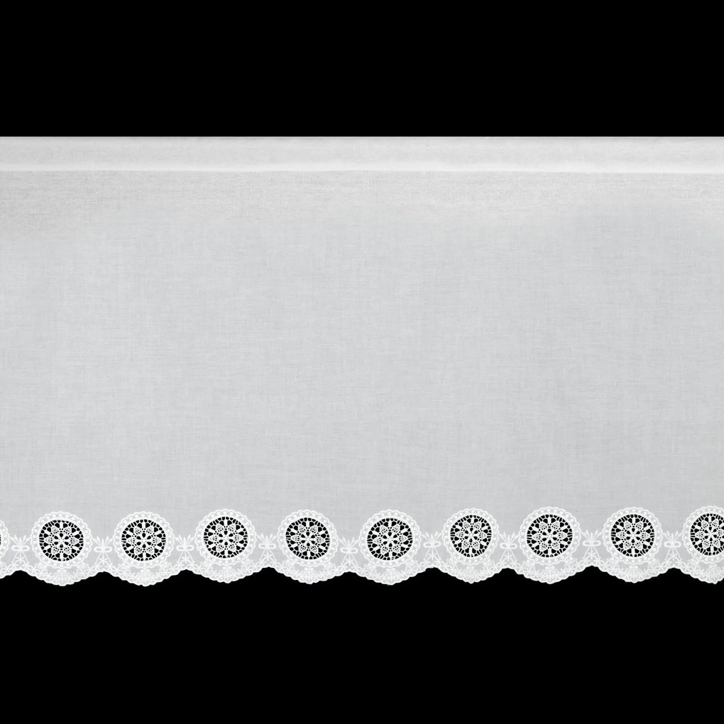 KRÁTKÁ ZÁCLONA NA PÁSCE LILA 150X40 CM BÍLÁ