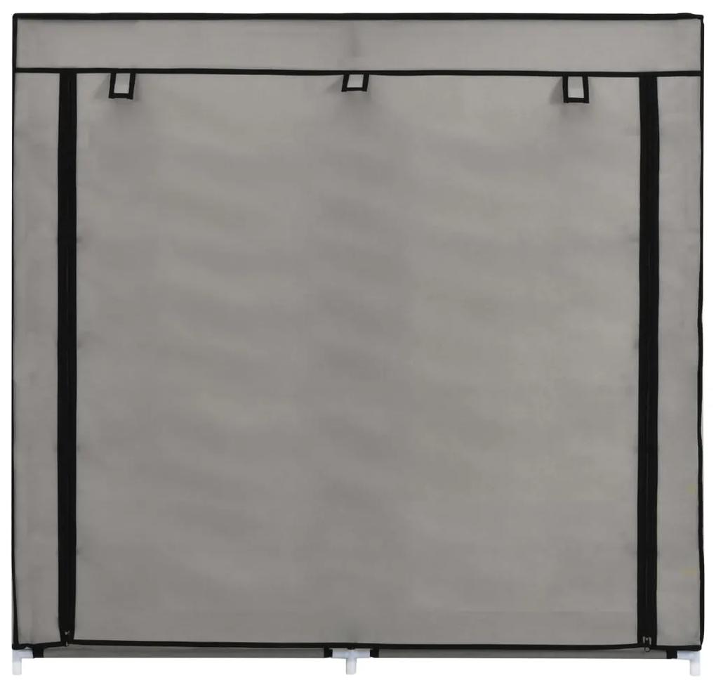 Botník s potahem šedý 115 x 28 x 110 cm textil - Default Title