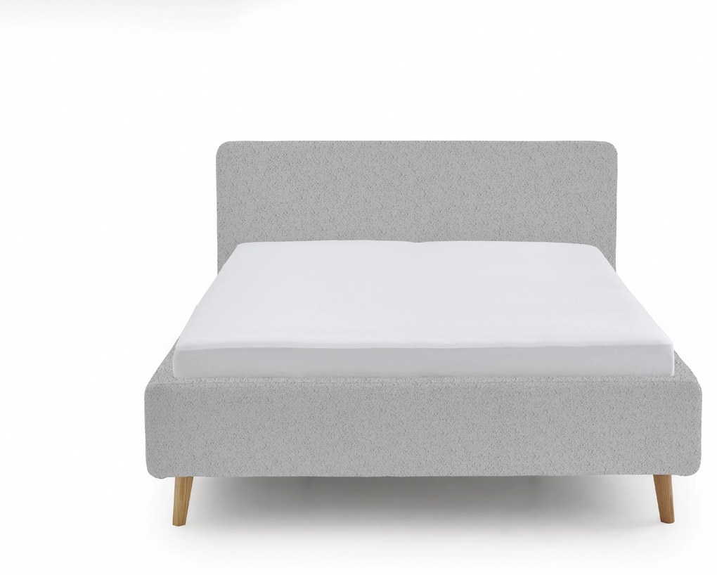 Čalouněná postel MATTIS 160x200 cm S ÚLOŽNÝM PROSTOREM; šedá