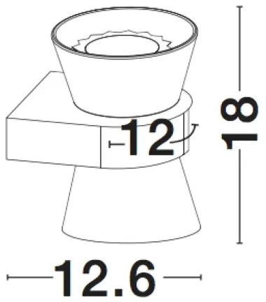 Designové nástěnné svítidlo Boccale 2 x 5W 12 Čirá