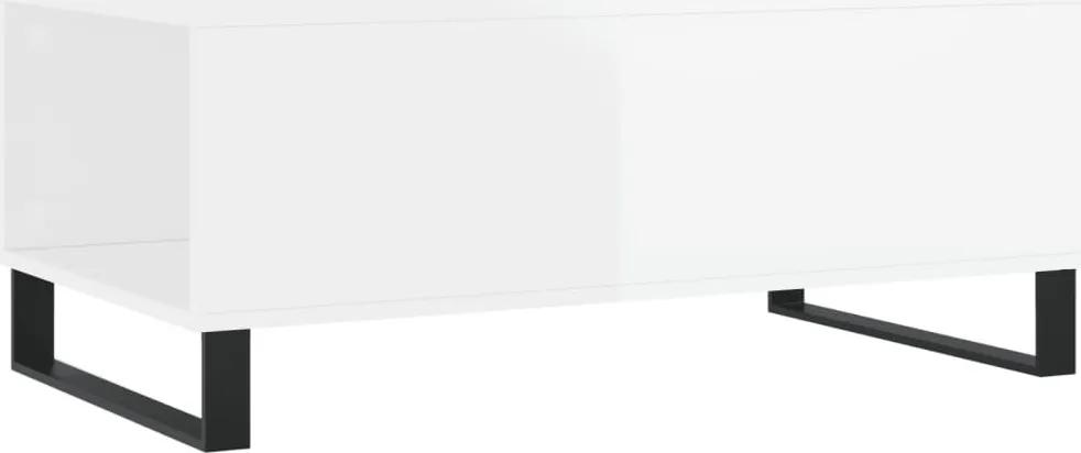 vidaXL Konferenční stolek 90x50x36,5 cm kompozitní dřevo [830814] Barva: Bílá