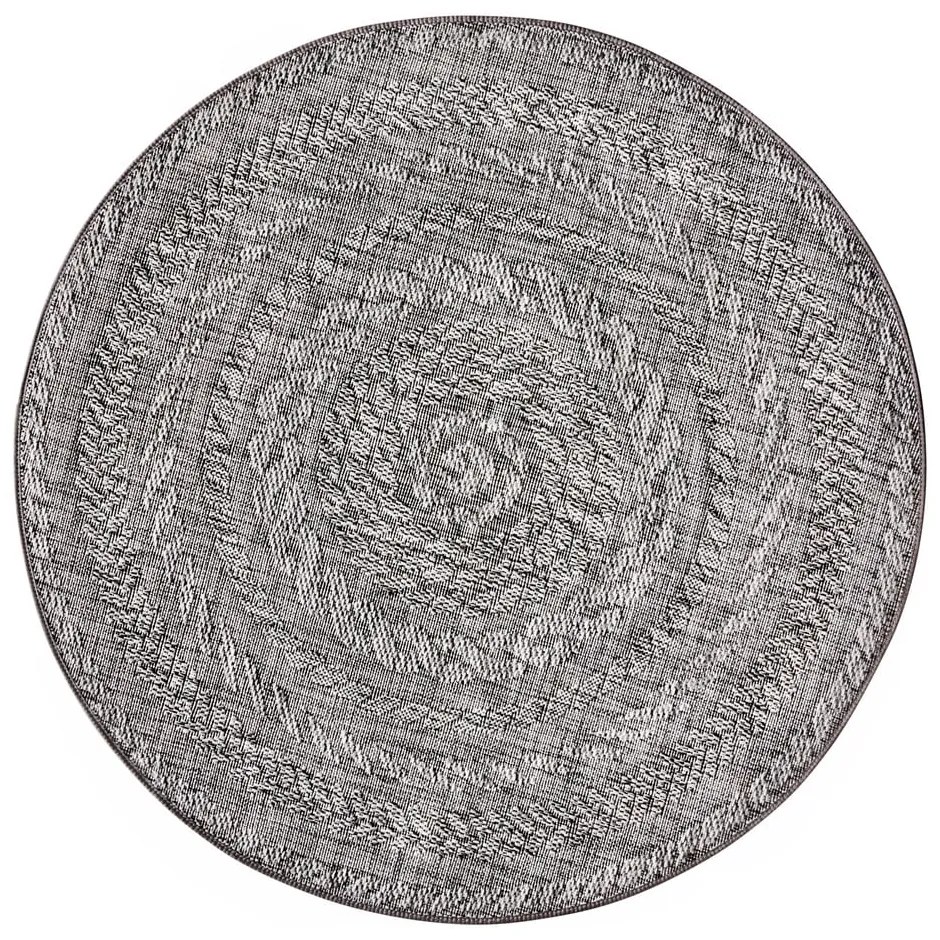 Světle šedý venkovní koberec NORTHRUGS Almendro, Ø 160 cm