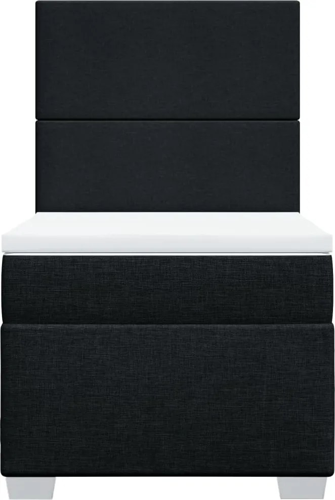 Box spring postel s matrací černá 80 x 200 cm textil 3290310