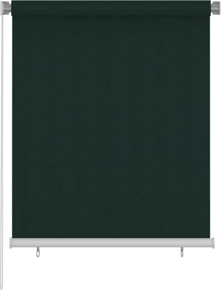 Venkovní roleta 125 (Š) x 140 (V) cm tmavě zelená HDPE 312812