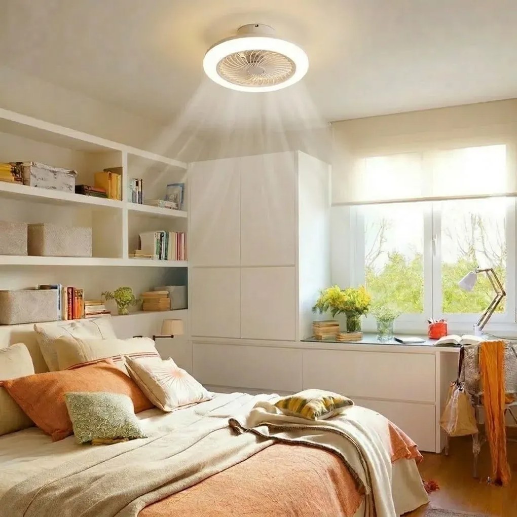 LED stropní svítidlo otočné o 360° s ventilátorem 2v1