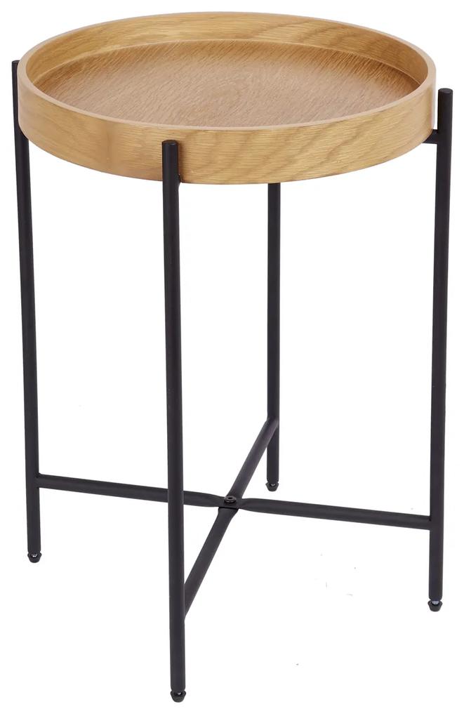 Noble Home Přírodní dubový odkládací stolek Future, 43 cm