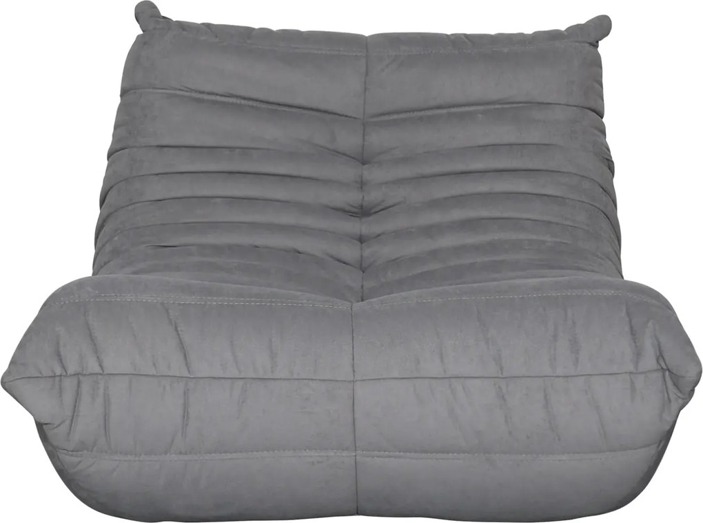 Designové křeslo Nua samet šedé