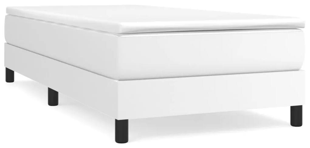 vidaXL Box spring postel bílá 80 x 200 cm umělá kůže