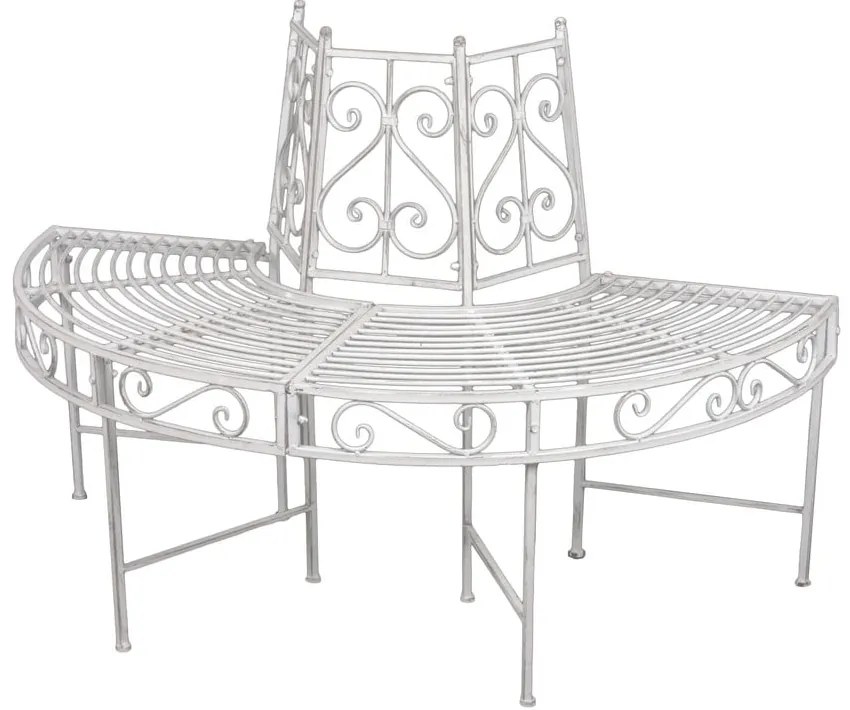 Bílá kovová zahradní lavice Varda – Garden Pleasure