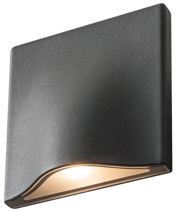 SLV Vilua, venkovní nástěnné svítidlo, LED 8,3W 3000K, 12x12cm, IP54