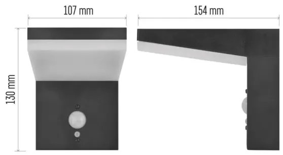 LED Solární nástěnné svítidlo se senzorem LED/4,4W/3,7V 2200 mAh IP44