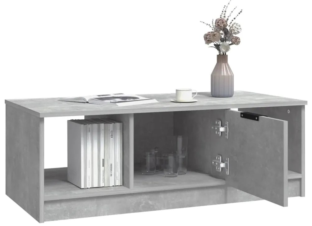 Konferenční stolek betonově šedý 102x50x36 cm kompozitní dřevo - Default Title