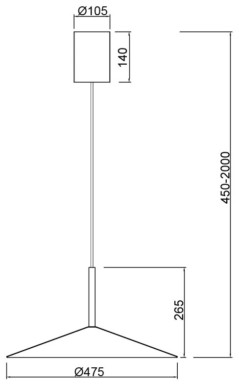 Mantra Calice, stahovací závěsné svítidlo LED 16W, 3000K, zelená, průměr 47,5cm