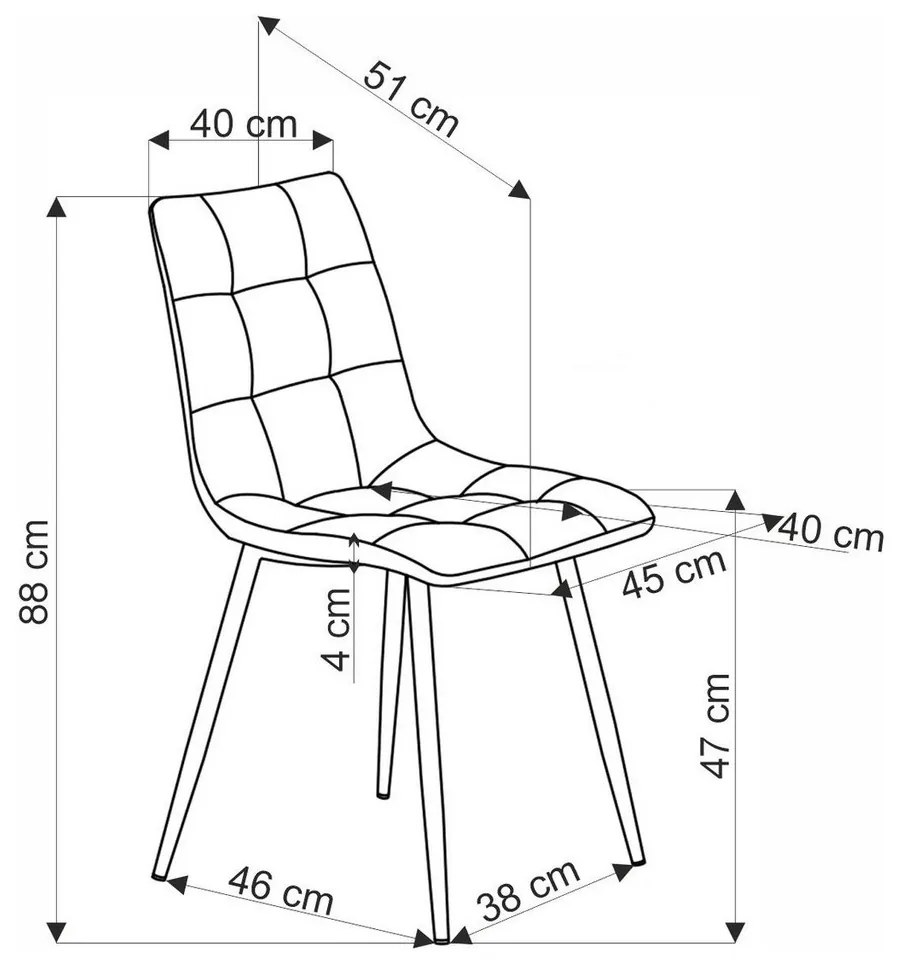 Jídelní židle Ember, béžová