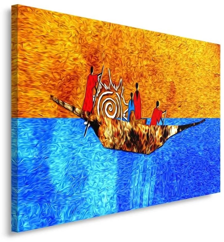 CARO Obraz na plátně - On The Boat 40x30 cm