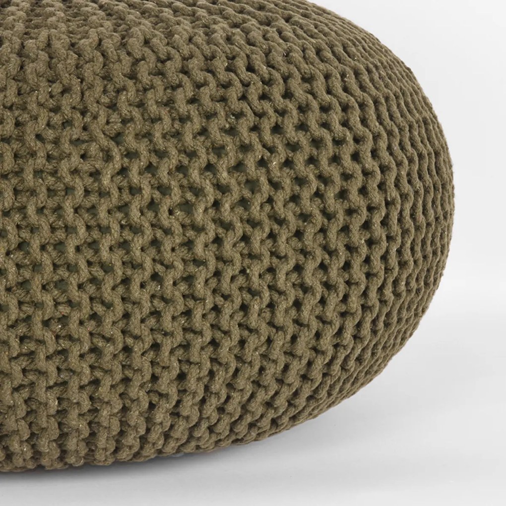 LABEL51 pletený puf GEBREID armádní zelená L Color: Army green SH-24.065
