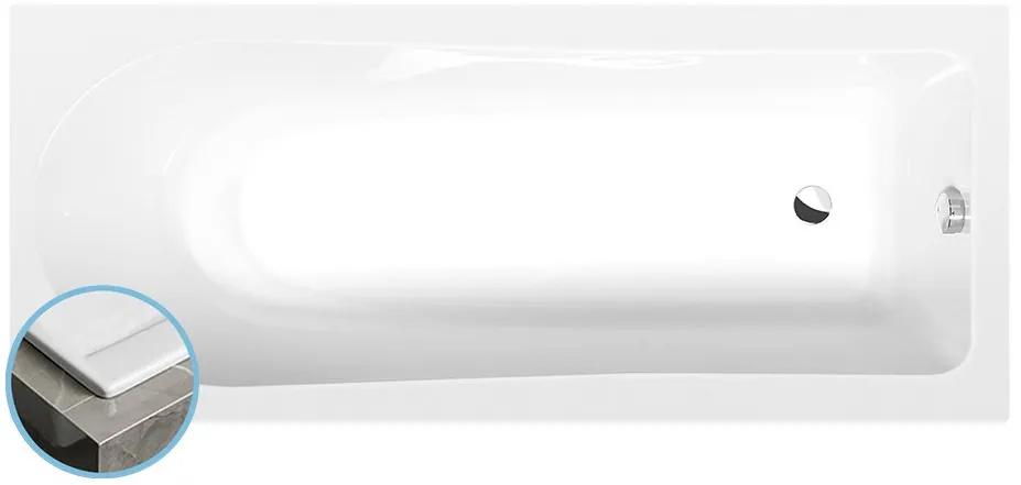 Polysan LISA SLIM obdélníková vana 150x70x47cm, bílá - 85111S