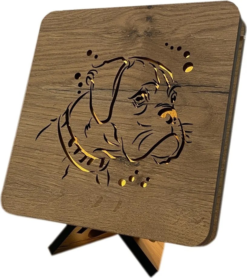 Li-Go "Boxer" lampa 19x19 cm provedení povrchu: dub