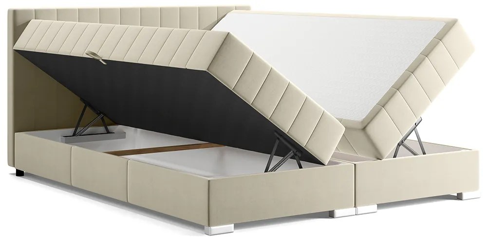 Postel dvoulůžko BOXSPRING EDIT + topper v ceně | 180x200 | 16 šedé