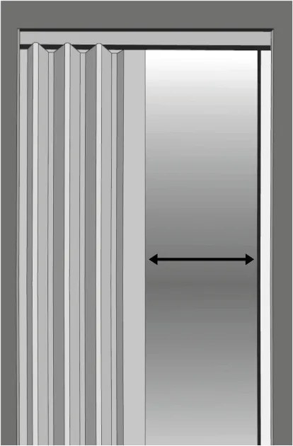 Skládací dveře 004 08 černý dub 90 cm - s poškozením