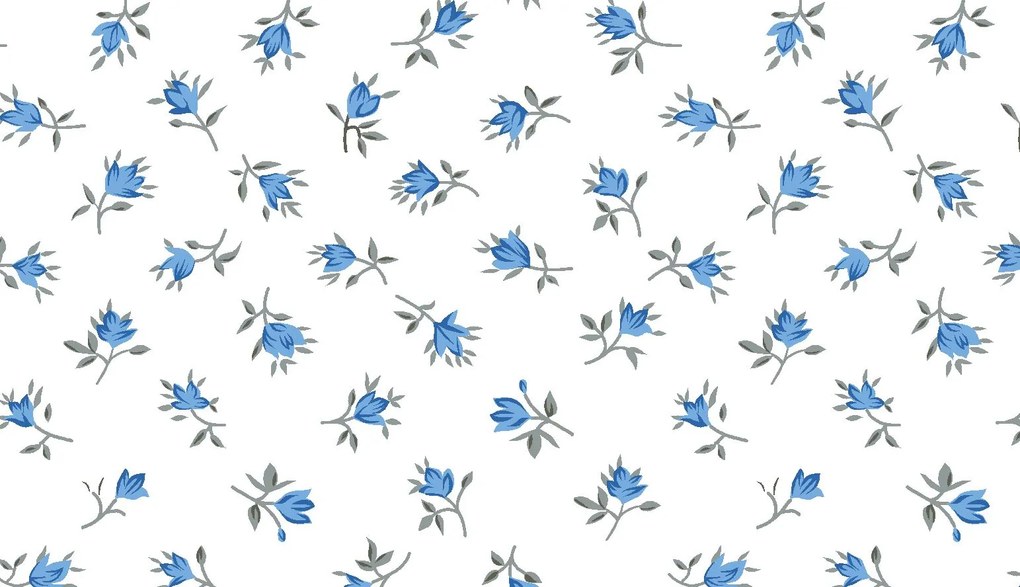 Dadka Povlečení bavlna Malé růže modré 200x200, 2x70x90 cm