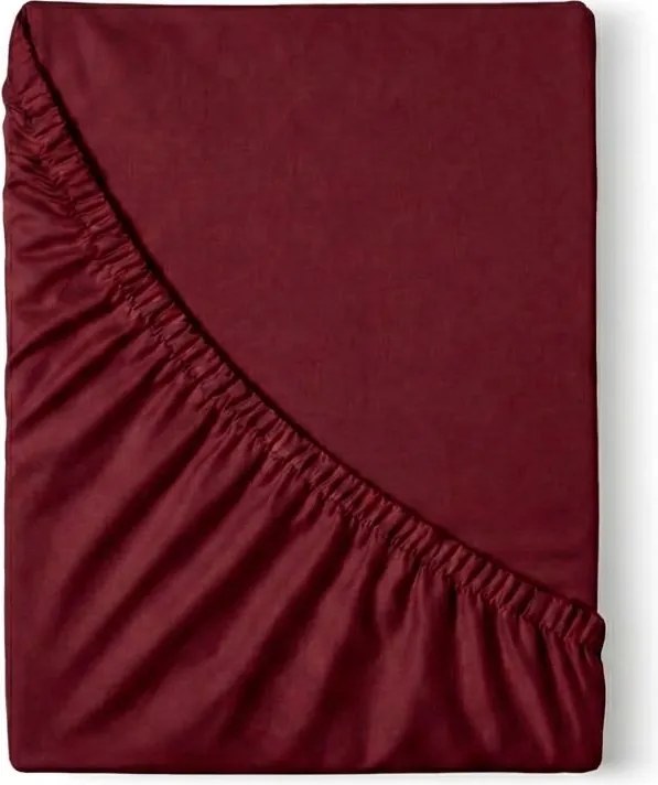 Kvalitex Saténové prostěradlo s gumou vínové 100x200cm