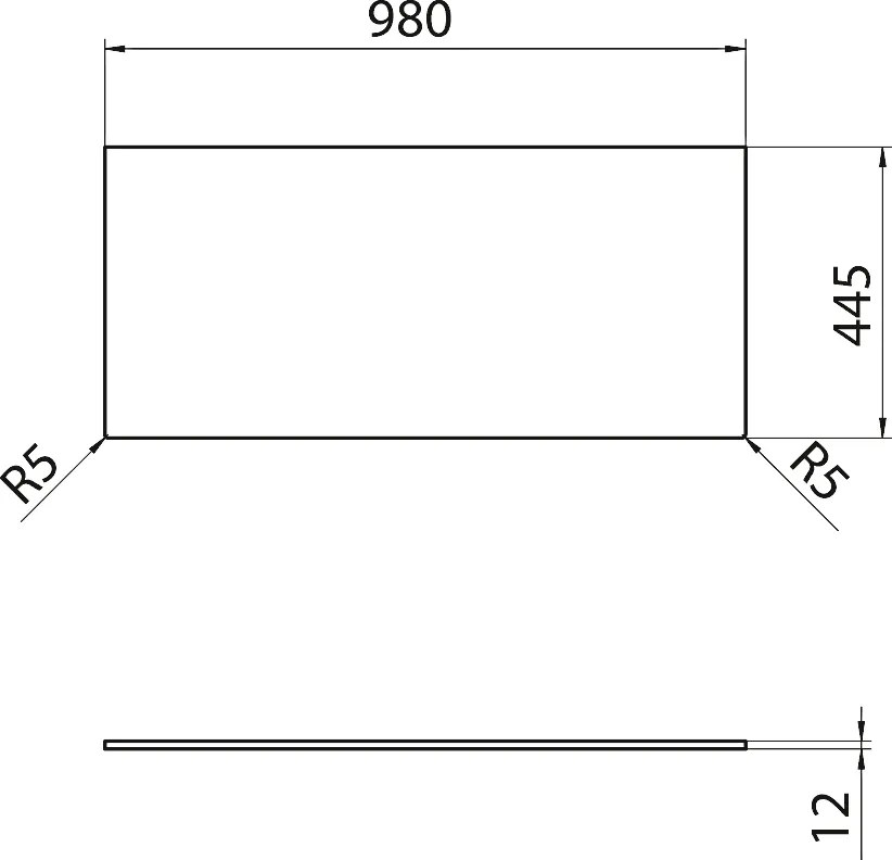 Sapho Odetta deska 98 x 44 cm bílá mat DTR98-0101