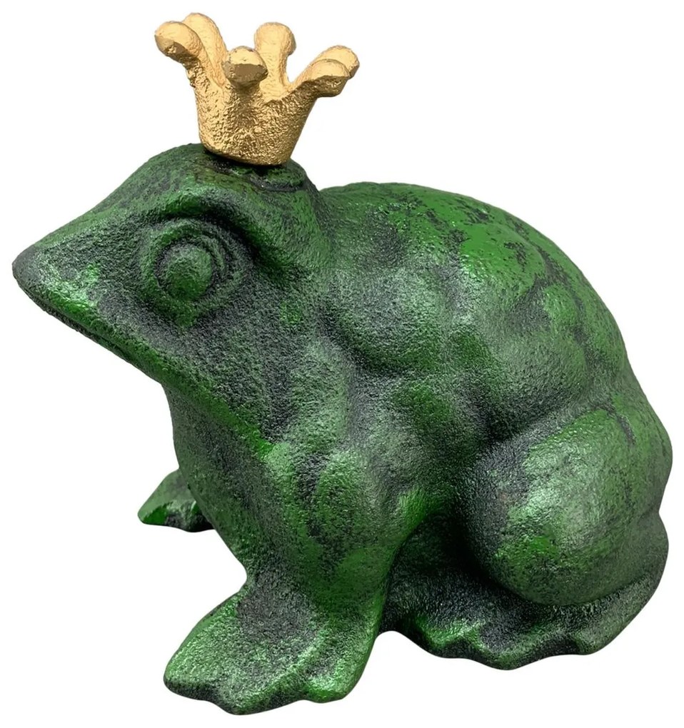 Zahradní litinová figurka Jeremy, 12 cm, zelená