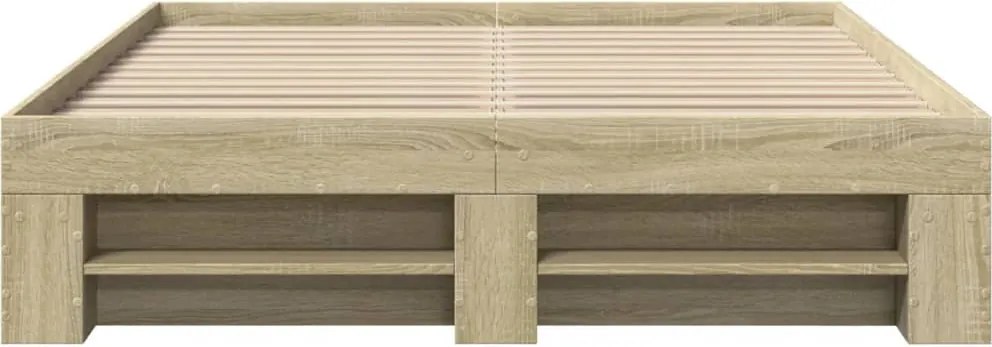 Rám postele bez matrace dub sonoma 120x190 cm kompozitní dřevo 3295515