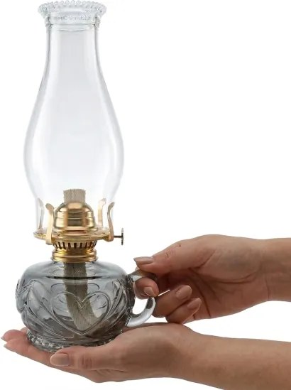 Brilagi - Petrolejová lampa MERLIN kouřová/šedá