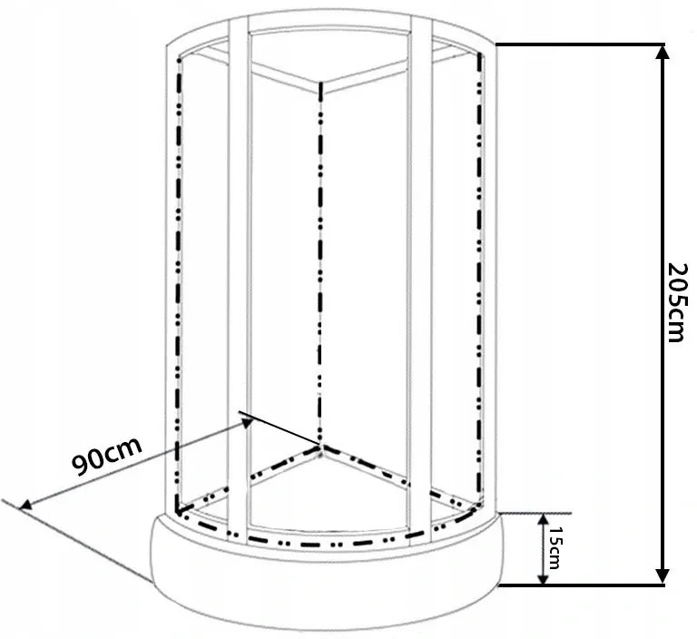 BPS-koupelny Sprchový box HYD-SB R305 90x90