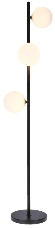 Candellux Černá stojací lampa Kama pro žárovku 3x G9