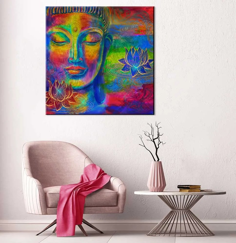 Energetický obraz Buddha Velikost (šířka x výška): 100x100 cm