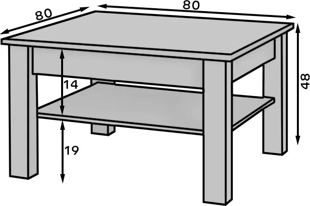 ADRK Furniture Konferenční stolek CESIRO