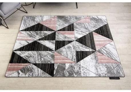 koberec ALTER Nano trojúhelníky růžový velikost 140x190 cm | krásné koberce cz