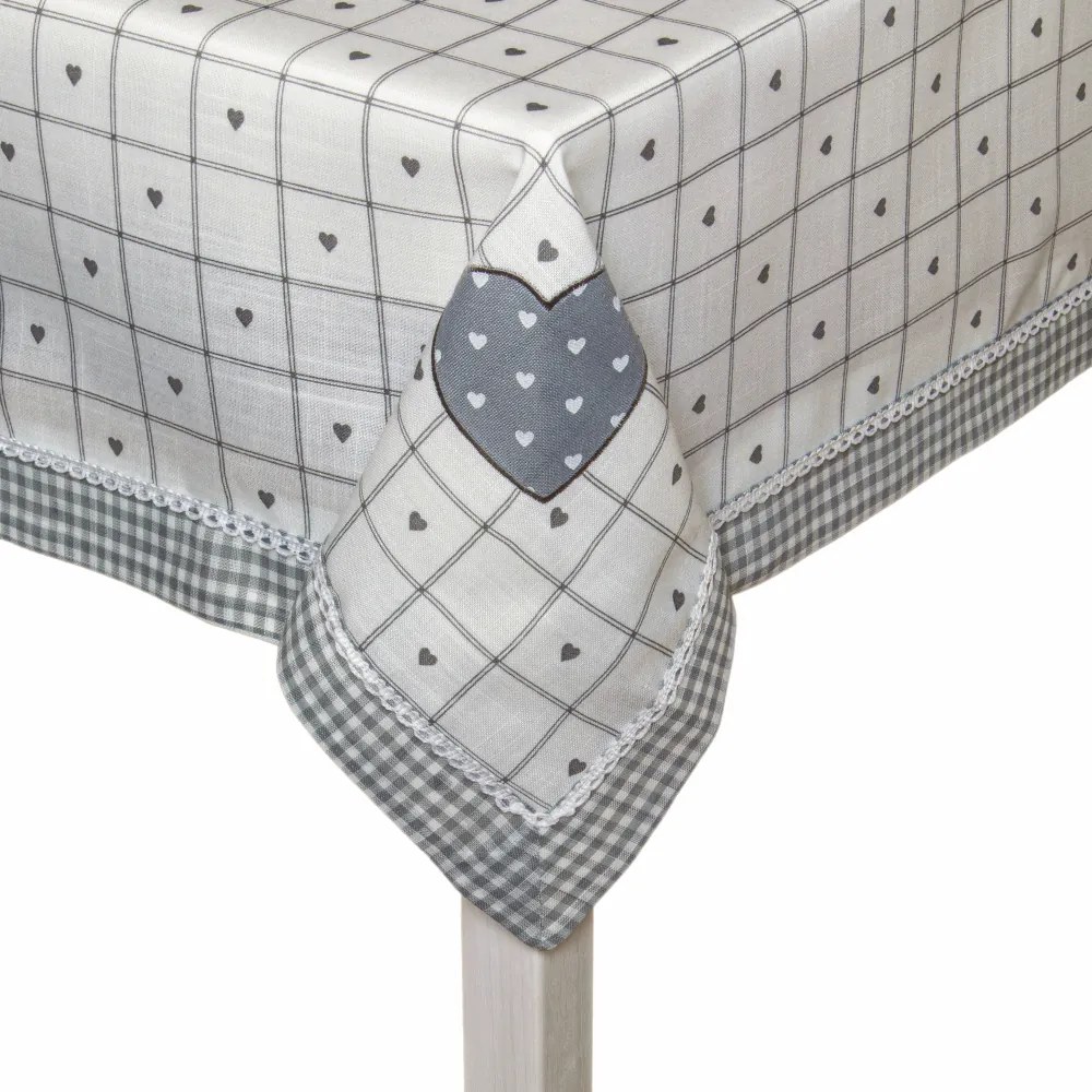 Ubrus Na Stůl polyesterový bílý Jedeka 140 x 240 cm K3