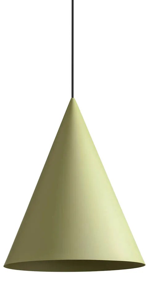 Redo 01-3024 Konos, olivově zelené kónické závěsné svítidlo 1xE27, průměr 35cm