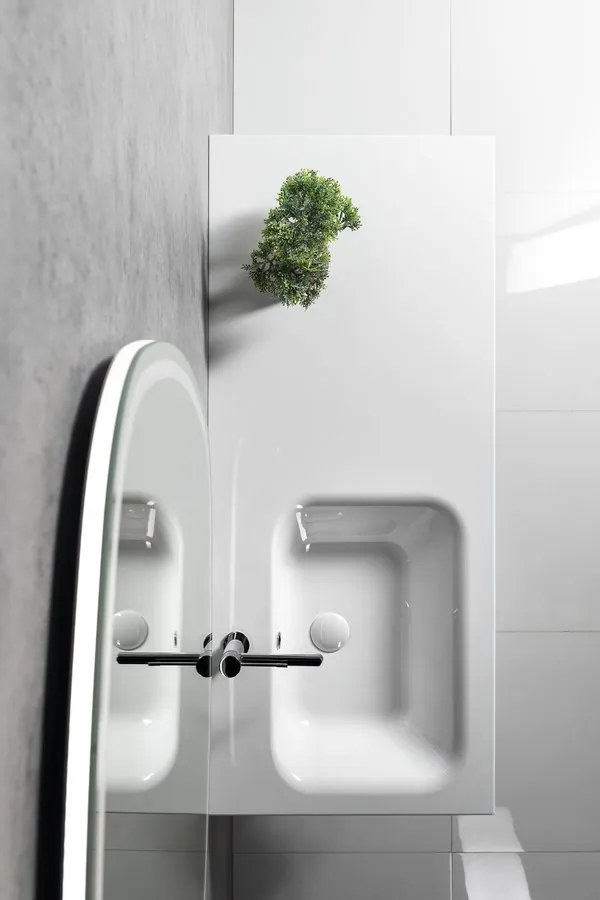 Sapho Lorea koupelnová skříňka 101 x 46 x 51,5 cm s otvorem pro baterii pravá bílá mat LE080-3131-R-01