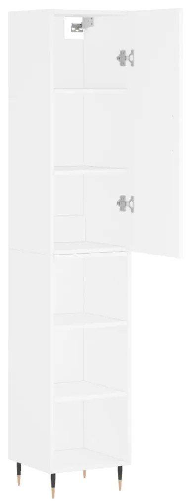 Skříň highboard bílá 34,5 x 34 x 180 cm kompozitní dřevo