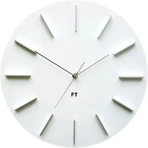 Designové nástěnné hodiny future time ft2010wh round white 40cm