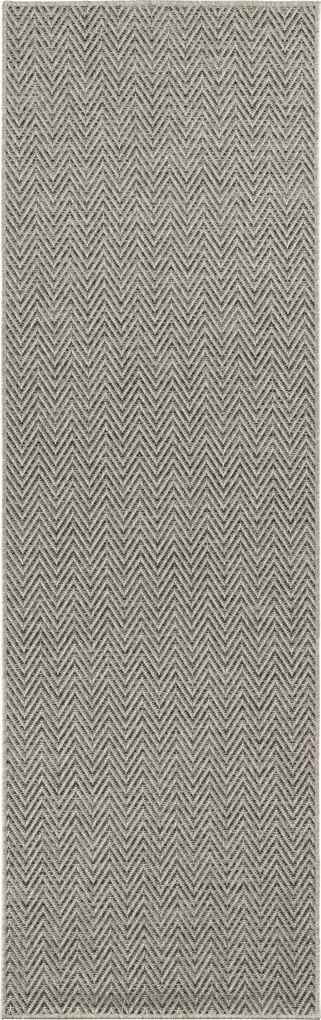 Behúň Nature 104269 Grey / Anthracite – na von aj na doma, 80x250, šedá, chodba / predsieň, BT Carpet