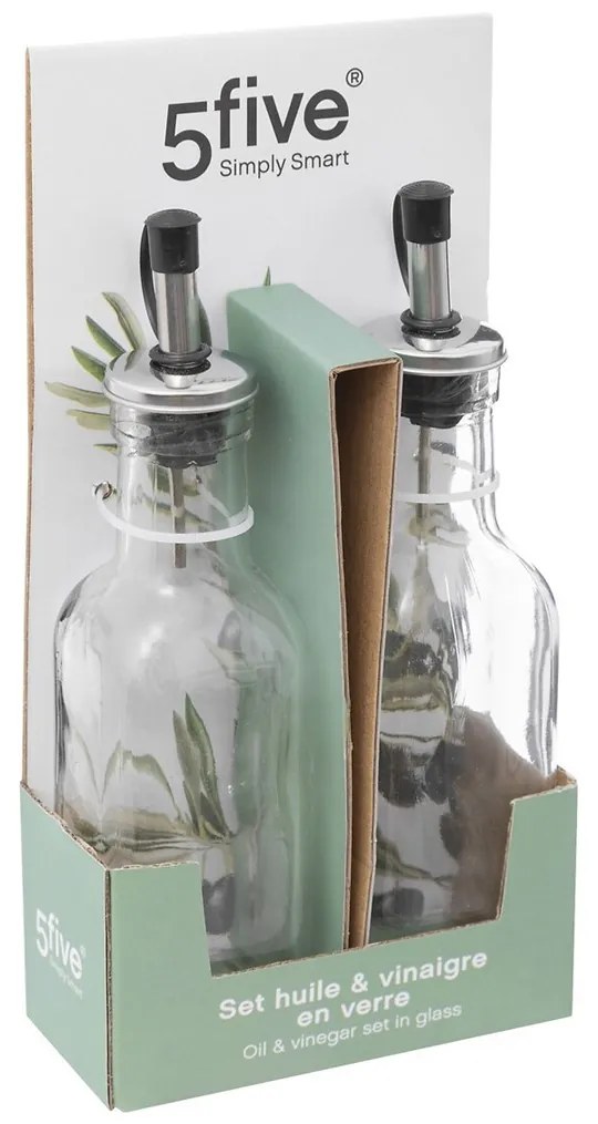 Skleněná láhev na olej/ocet Twin 160 ml sada 2ks
