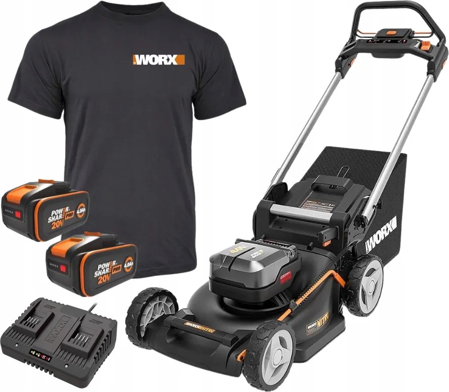 Worx Aku Sekačka 46 cm s Pohonem WG749E 2 x Aku nabíječka