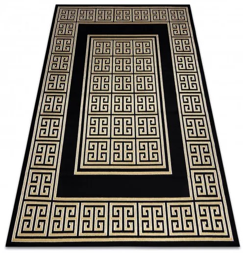 Dywany Łuszczów Kusový koberec Gloss 6776 86 greek black/gold - 80x150 cm