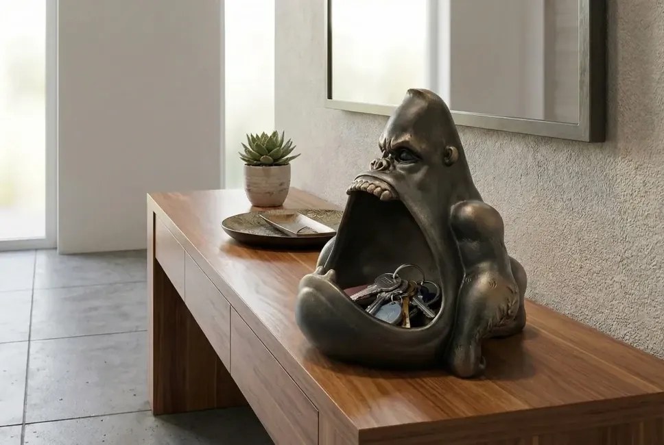 Dekorativní miska King Kong gorila bronz 24cm