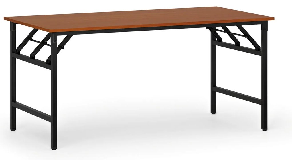 Konferenční stůl FAST READY, 160x80 cm, černá podnož, třešeň